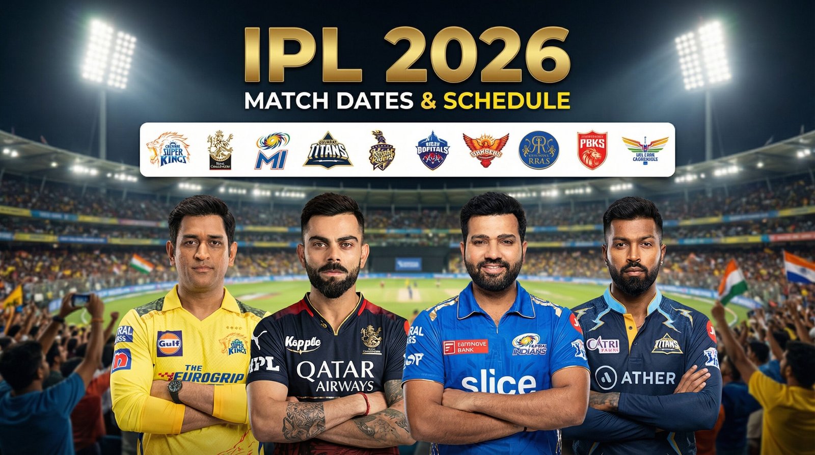 IPL 2026 Match Dates & Full Schedule - IndianTalks