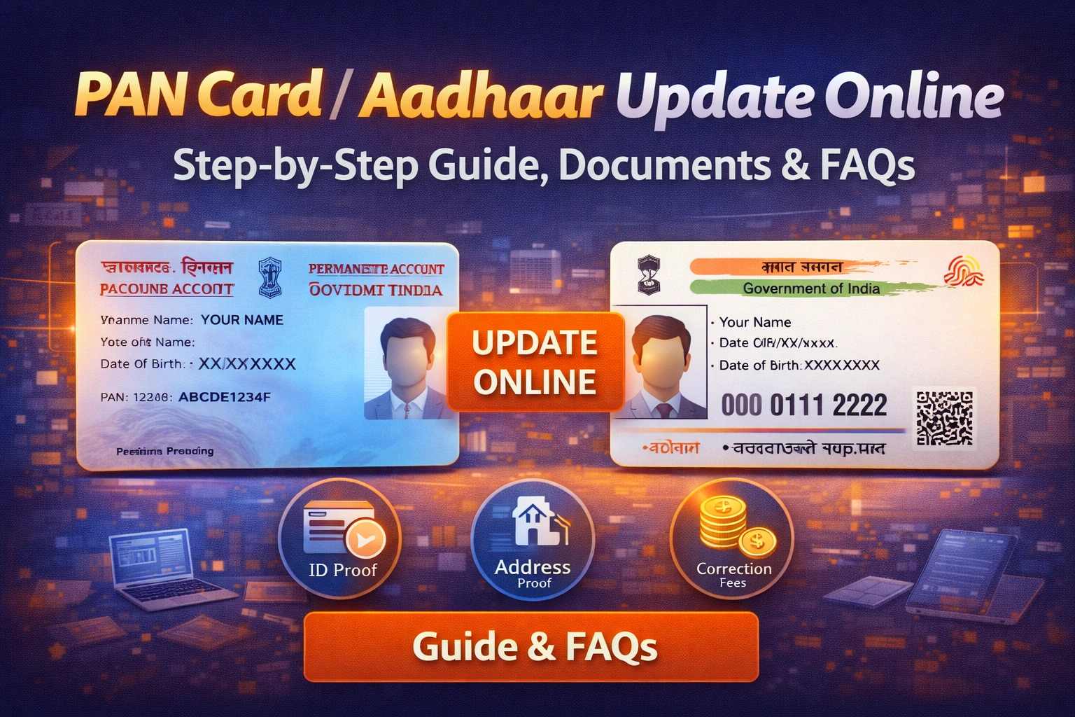 Aadhaar Card /PAN Card Update Online Step-by-Step Guide - IndianTalks